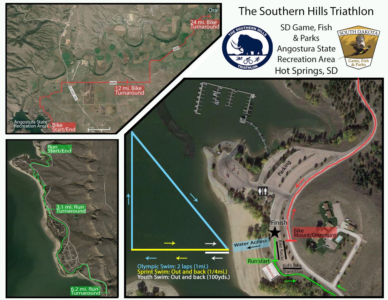 The Southern Hills Triathlon - Course Maps
